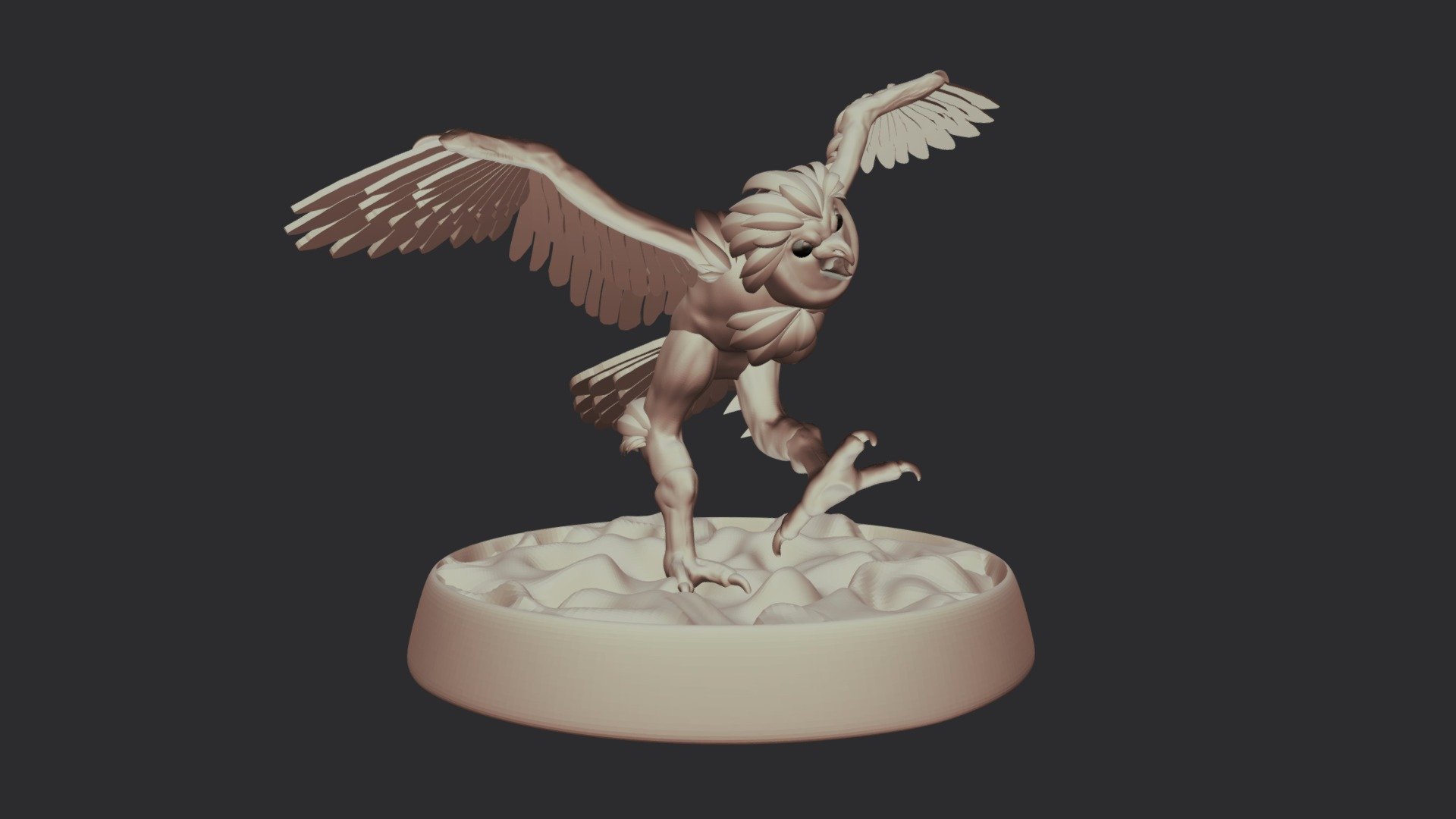 Owl Monster Miniature - 3D model by ZentheDemon [c38edb8] - Sketchfab