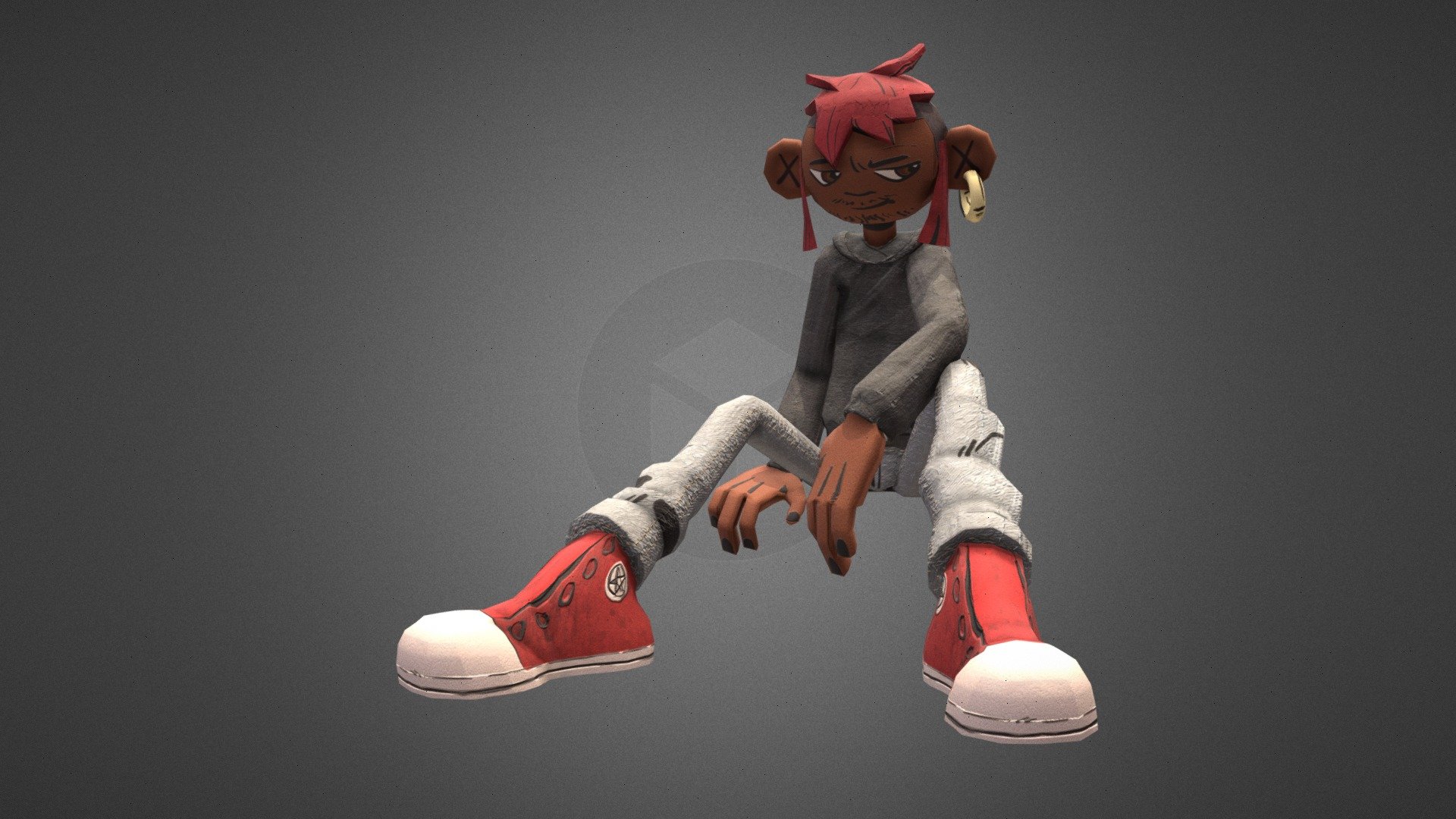 Punk cartoon animated character - 3D model by Hayden_ever [c38f54c ...