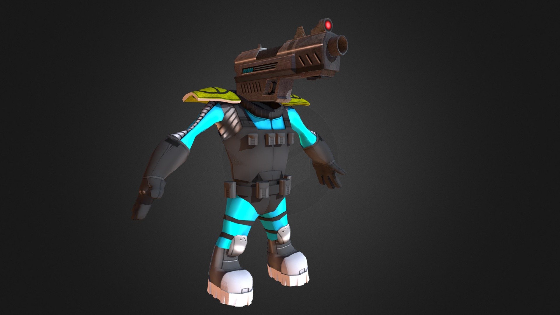 Gun Head Guy! - 3D model by Danielle W. (@dpandaheart) [c390aa0 ...