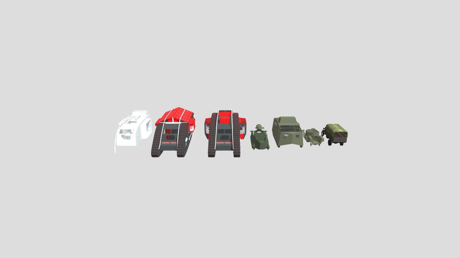 WIP Models (1920 Vehicles/Tanks) - 3D model by Gracedmarcus [c390ac8 ...
