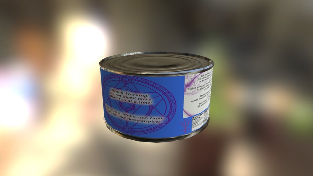 GPF1-O Week4 Tuna Can Prop - 3D model by korinthis [c390d4d] - Sketchfab