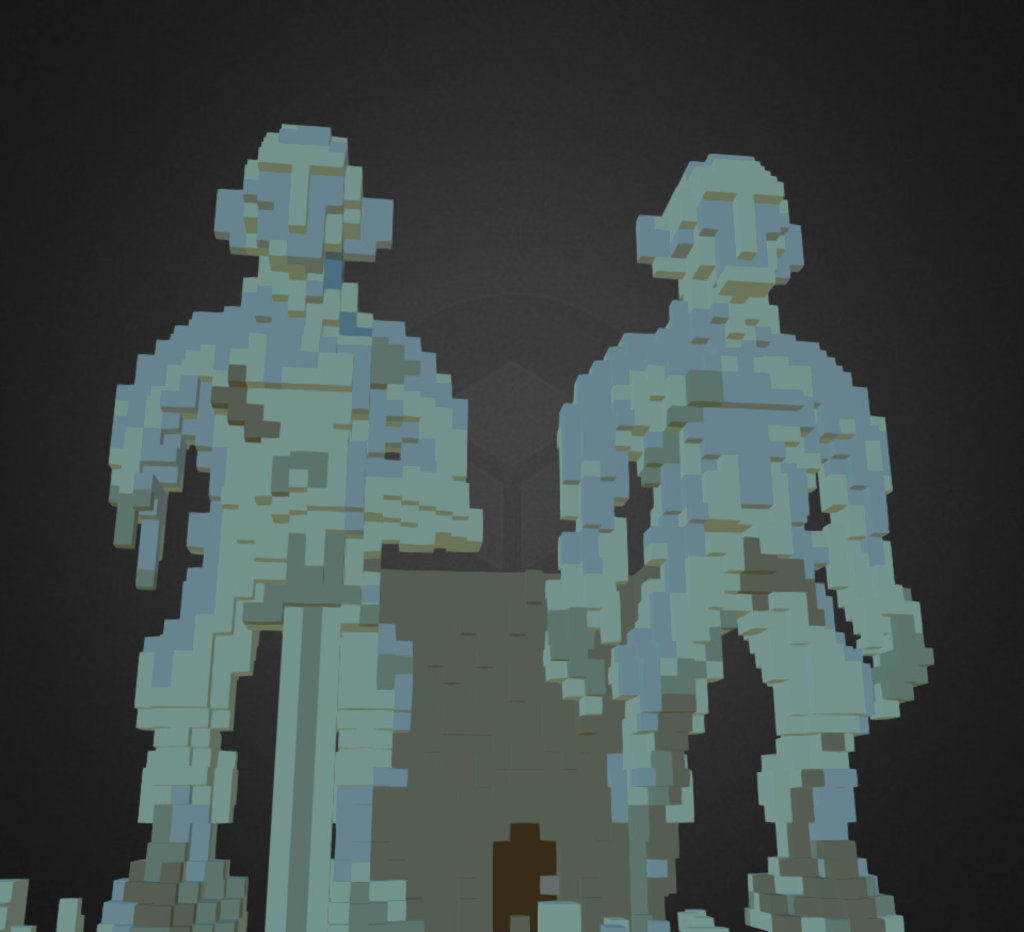 Voxel Argonath - 3D model by VincentScalia (@vincentthestud) [c3947ac ...