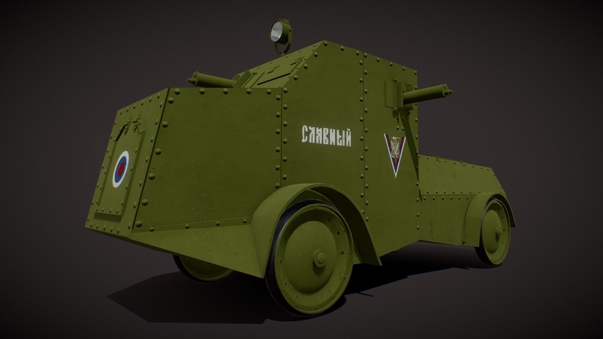 Russian armoured car Jeffery-Poplavko - Download Free 3D model by ...