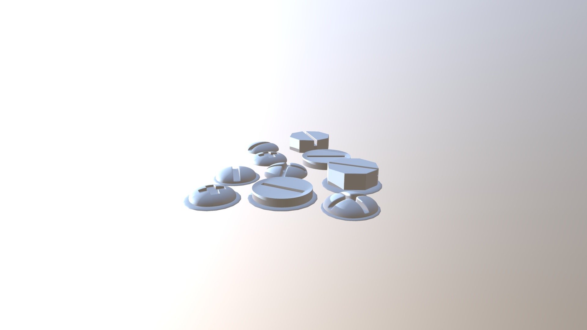 Skrews And Skrews With Washers - 3D model by Curreno [c39624e] - Sketchfab