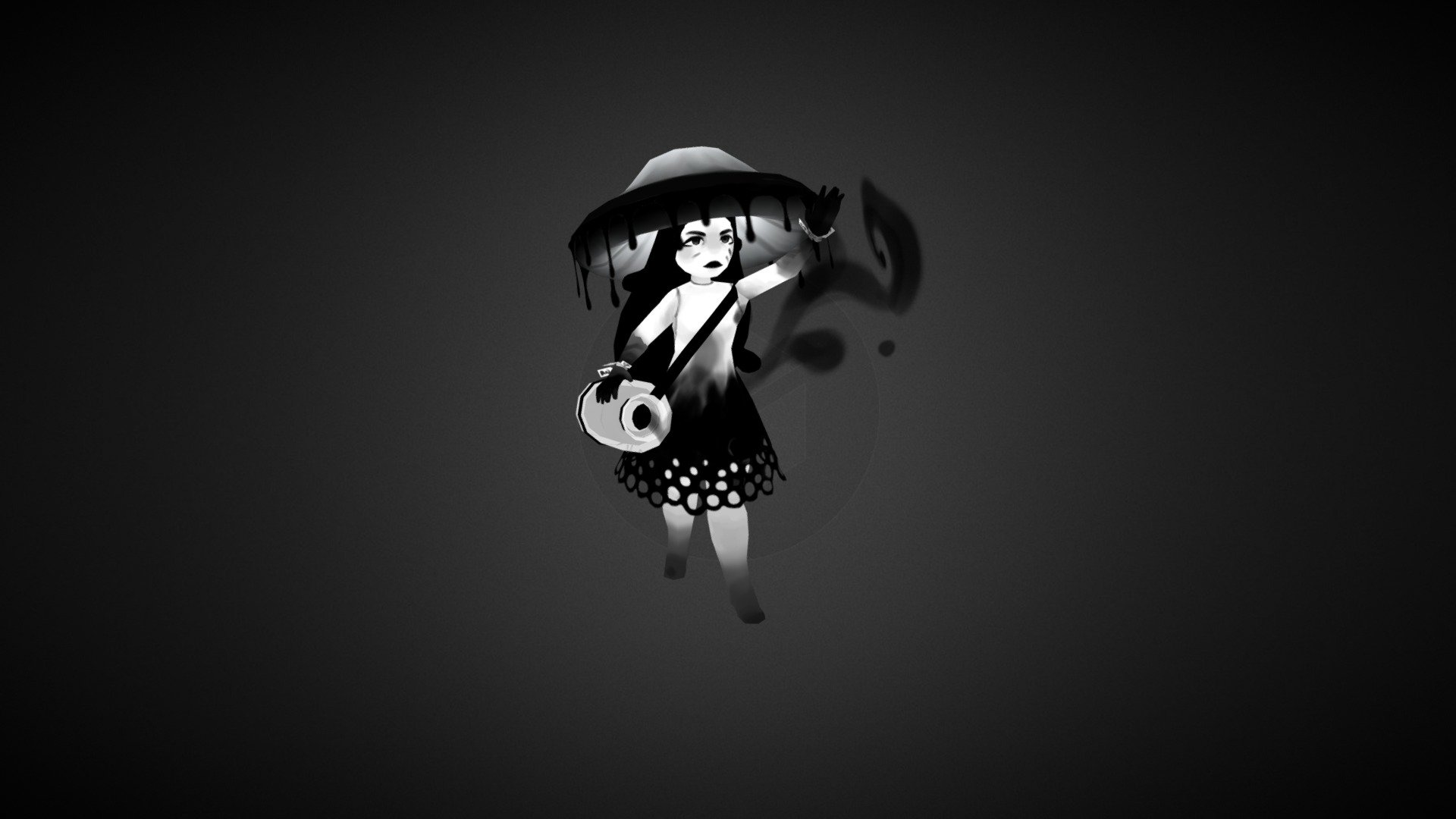 Inky Cap Mushroom Witch - 3D model by SmallestPamcake [c3971a5] - Sketchfab
