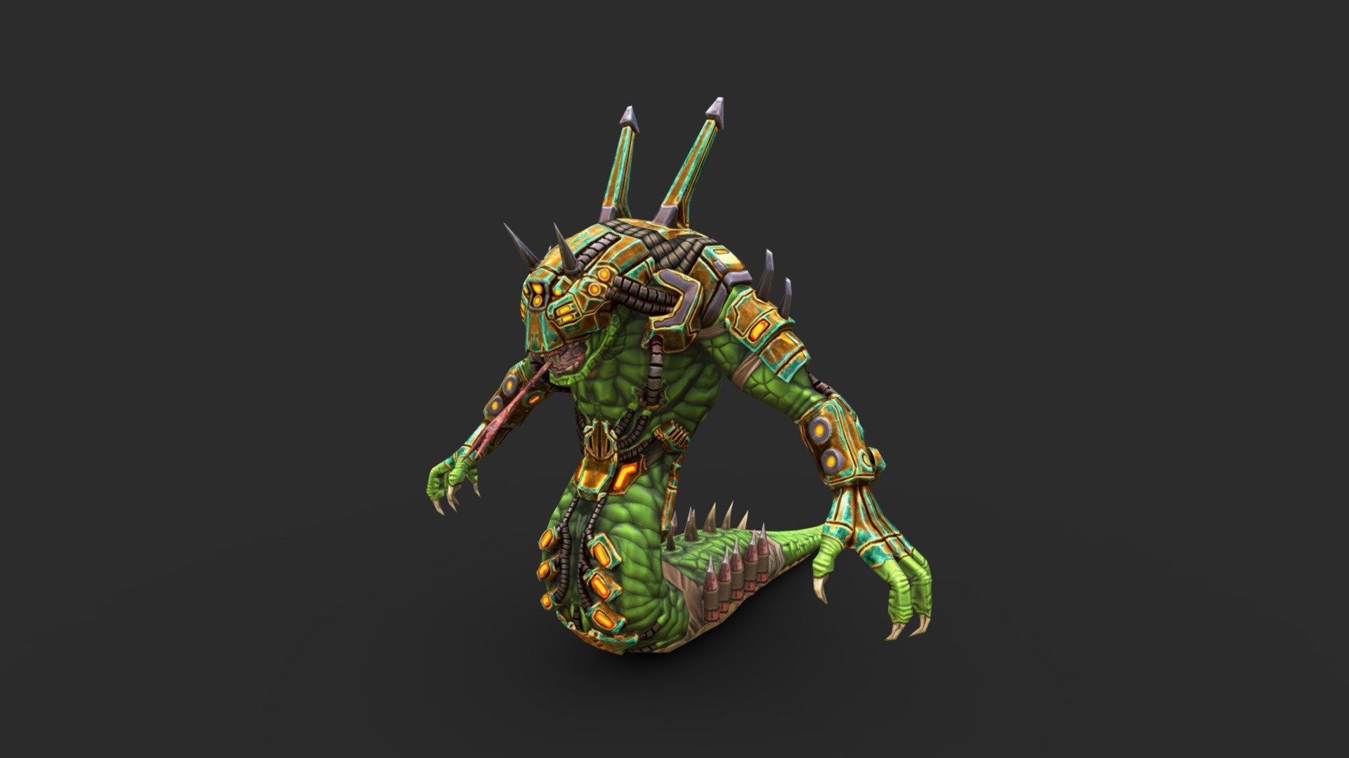 Reptile_Shooter_01 - 3D model by CC (@ccsf) [c3984cd] - Sketchfab