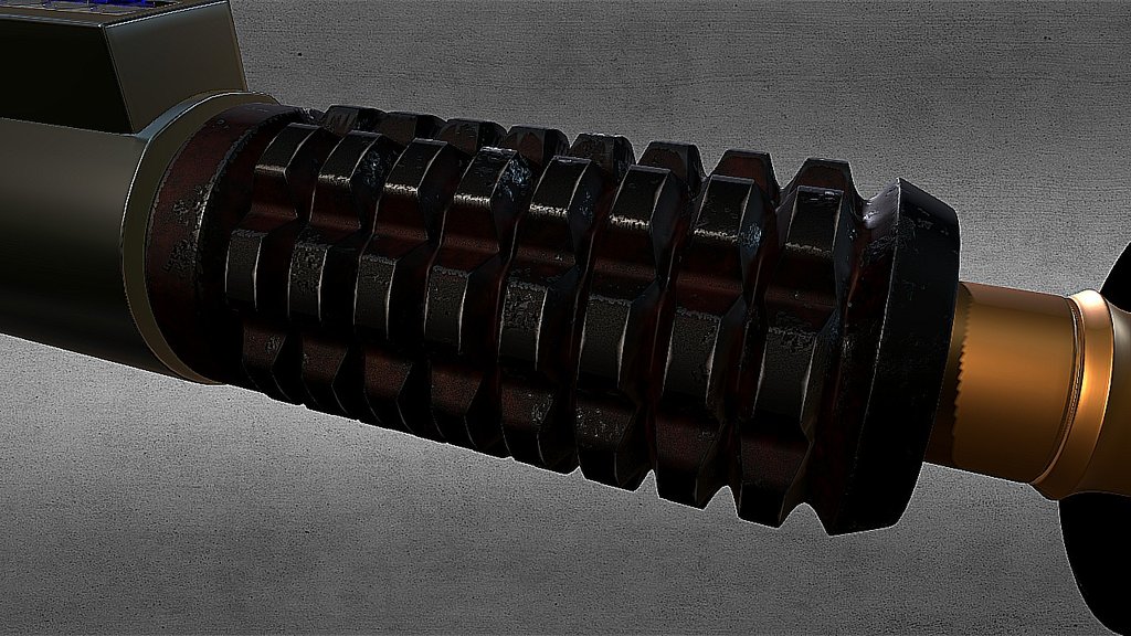 test for lightsaber handle texturing - Download Free 3D model by eliut ...