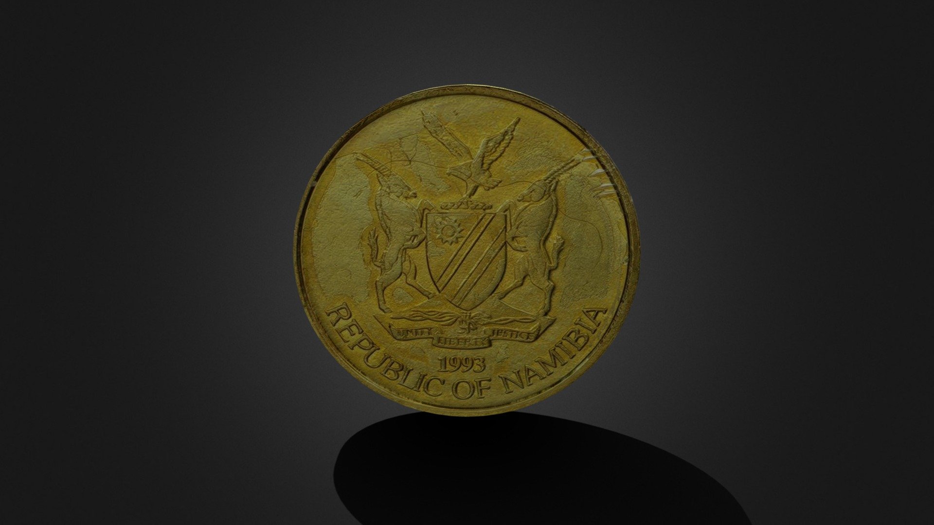 Coin Namibia - 3D model by Nofil.Khan [c399997] - Sketchfab
