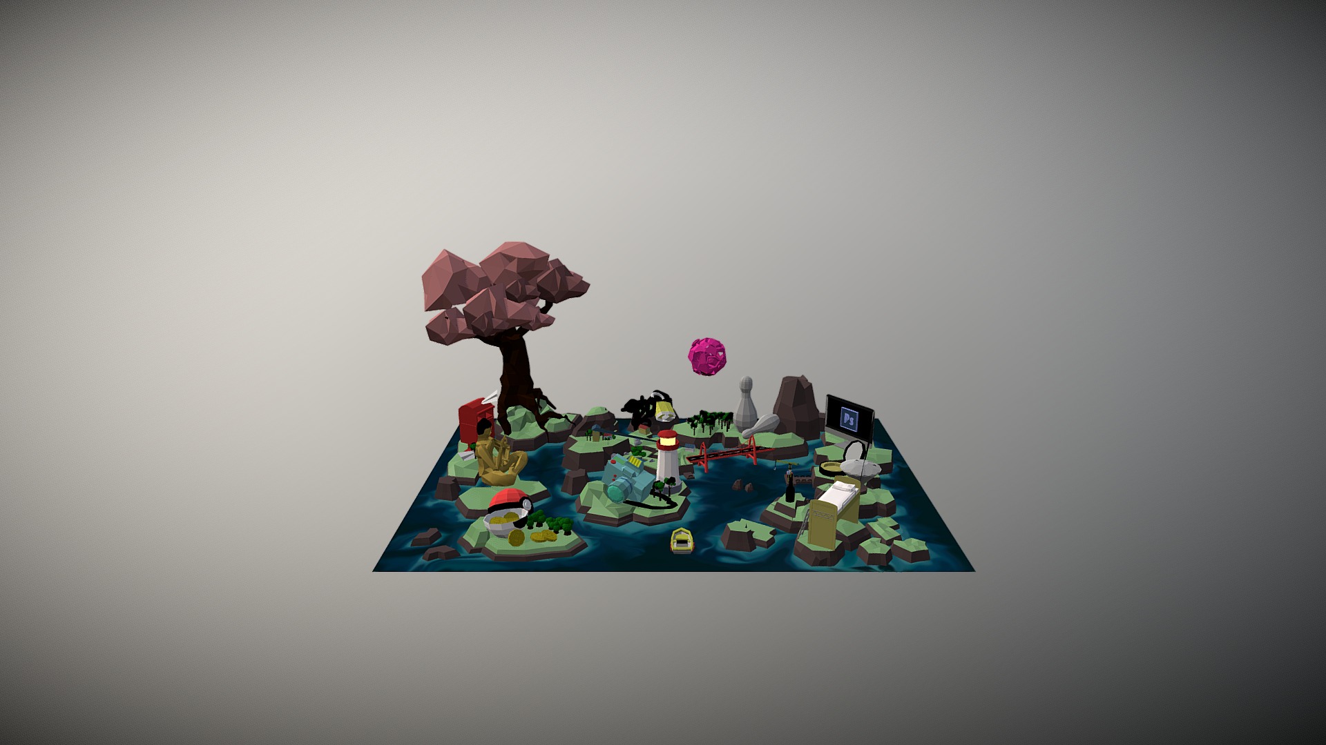 Communication Design _island 3D - 3D model by hyominchang [c39d83d ...