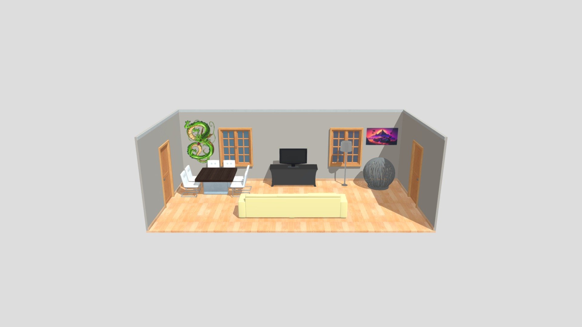 Living Room - 3D model by laxleychr [c3a6cee] - Sketchfab