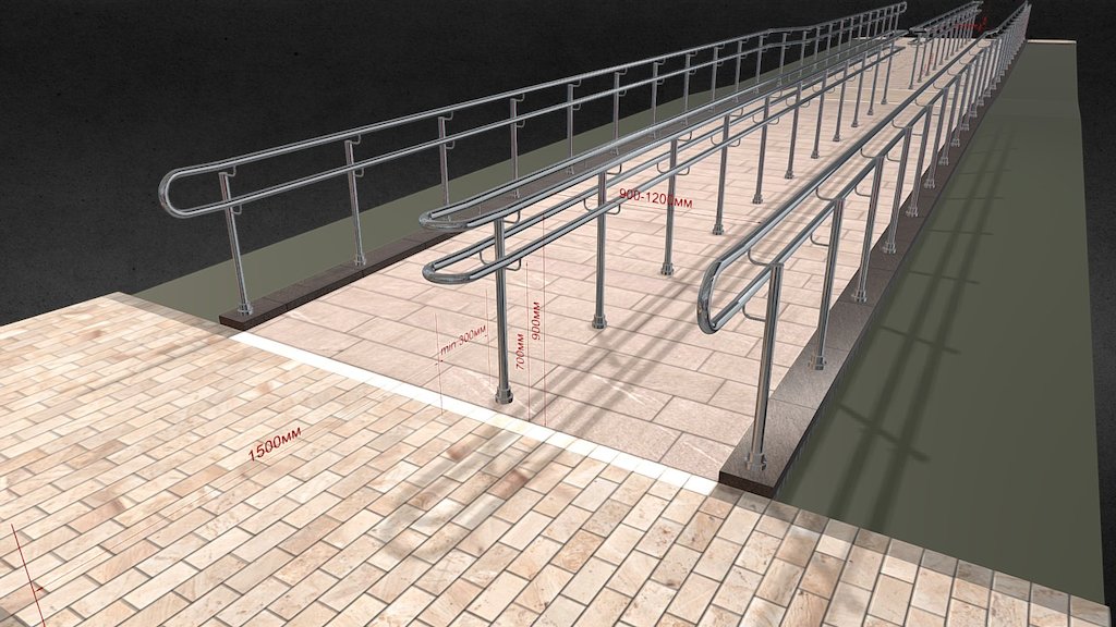 Пандус 1:20 - 3D model by Sergey Burov (@s-burov) [c3aebce] - Sketchfab