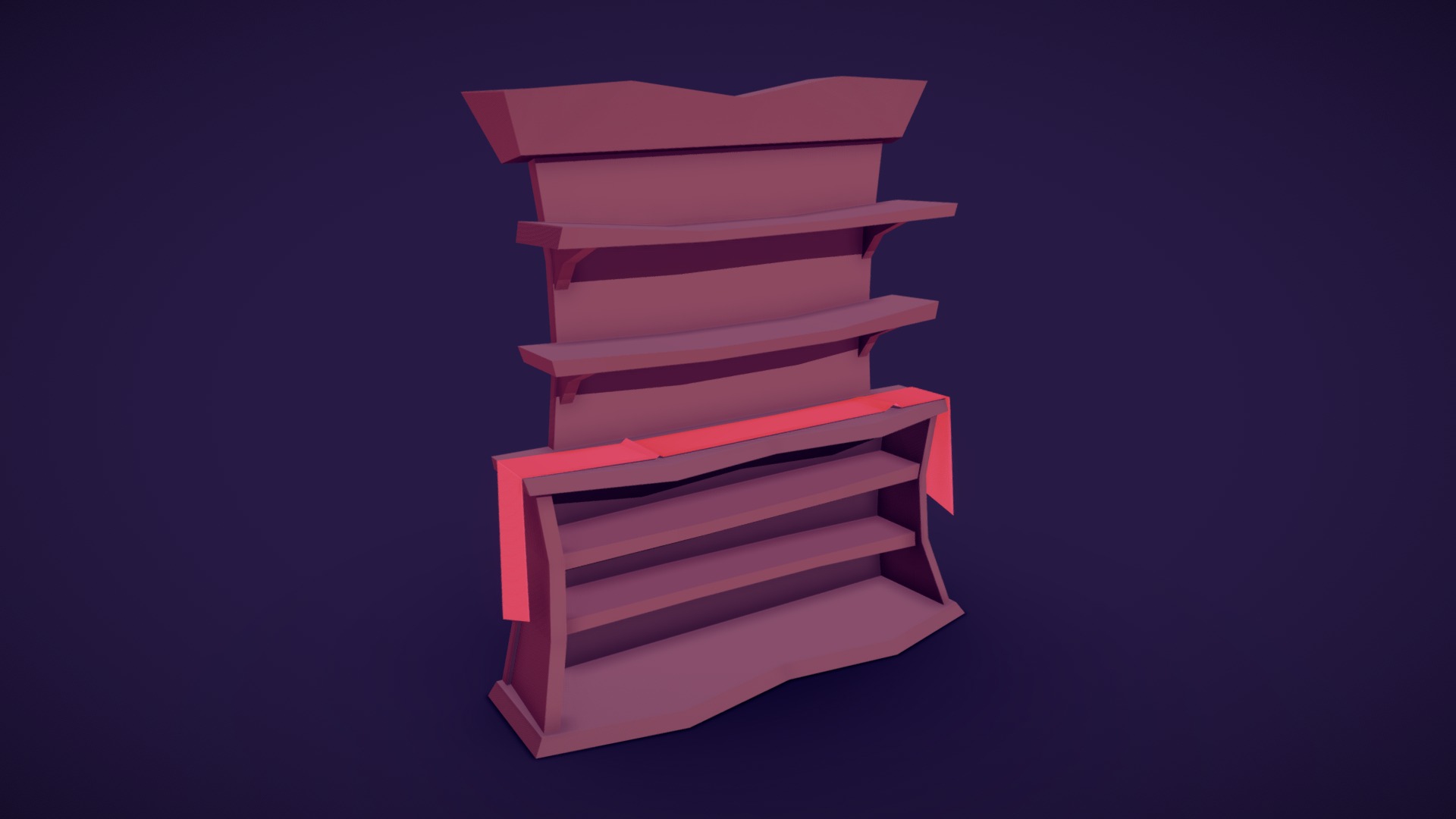Bookshelf - Household Props Challenge - Download Free 3D model by ...