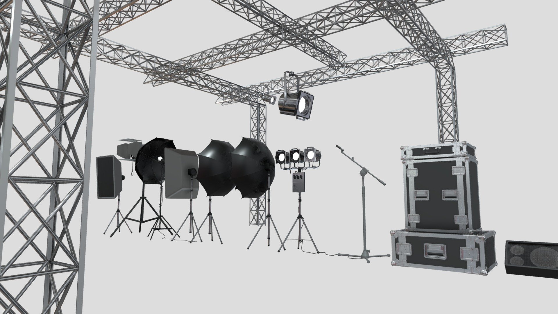 Prof. lighting for photography studios - Buy Royalty Free 3D model by ...