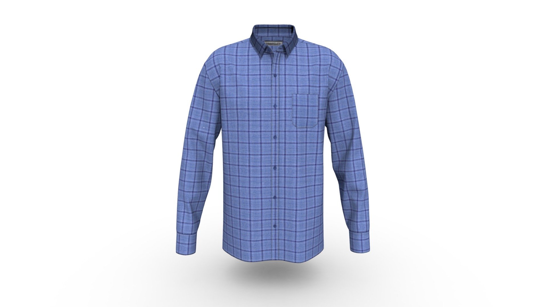 Men Casual Dobby Shirt - Buy Royalty Free 3D model by BINARYCLOTH ...