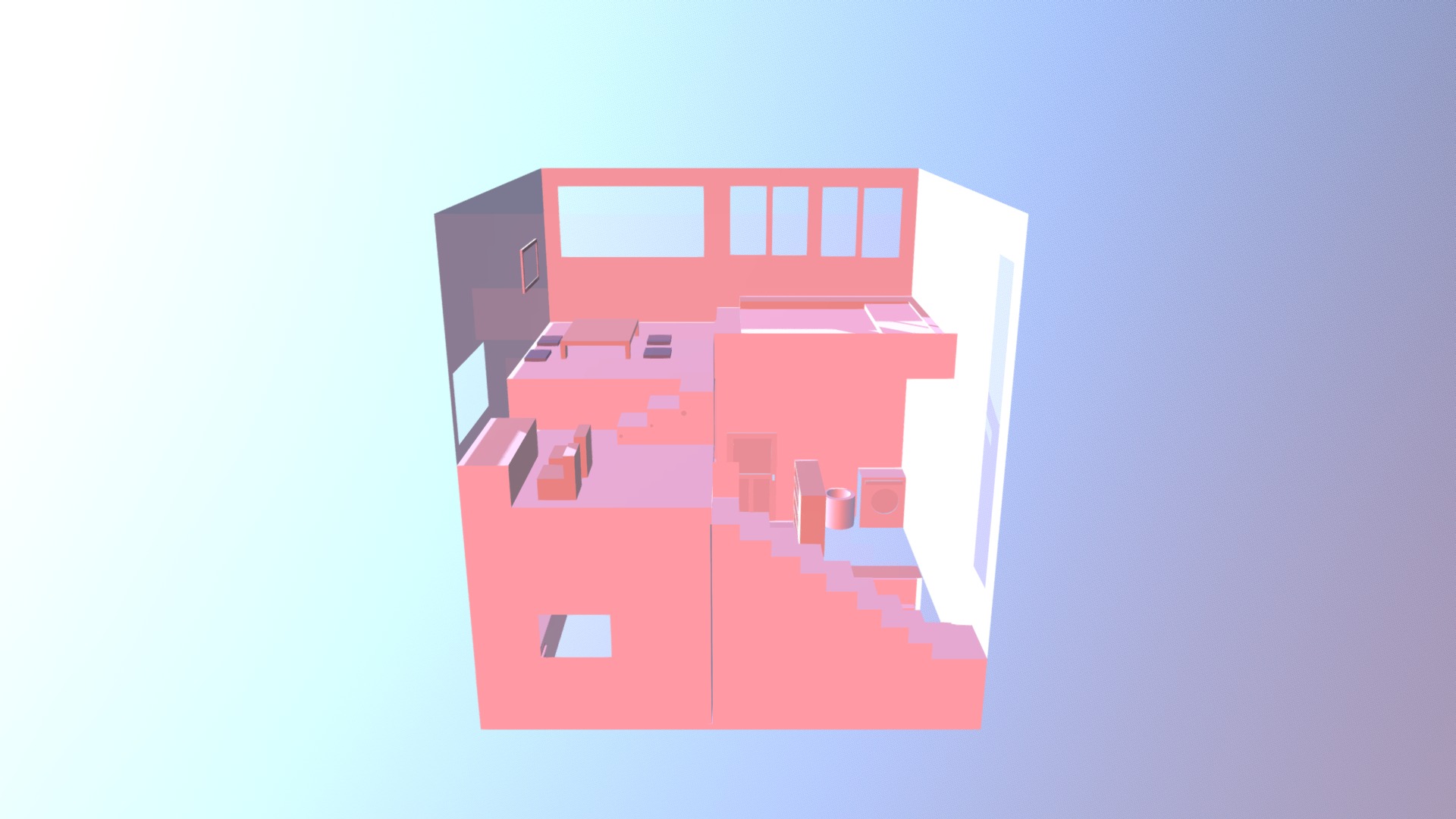 Space Friendly House Model - 3D model by JTL16 [c3b7b52] - Sketchfab