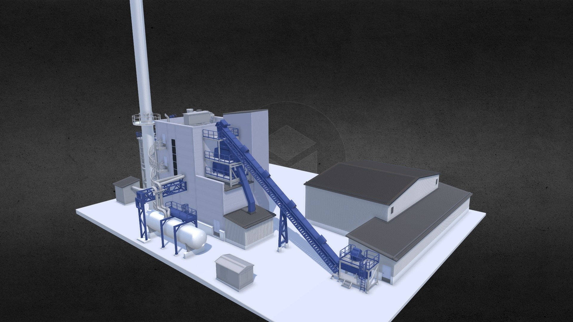 Scale model of a factory - 3D model by Tapio Lähde (@tapiolahde ...