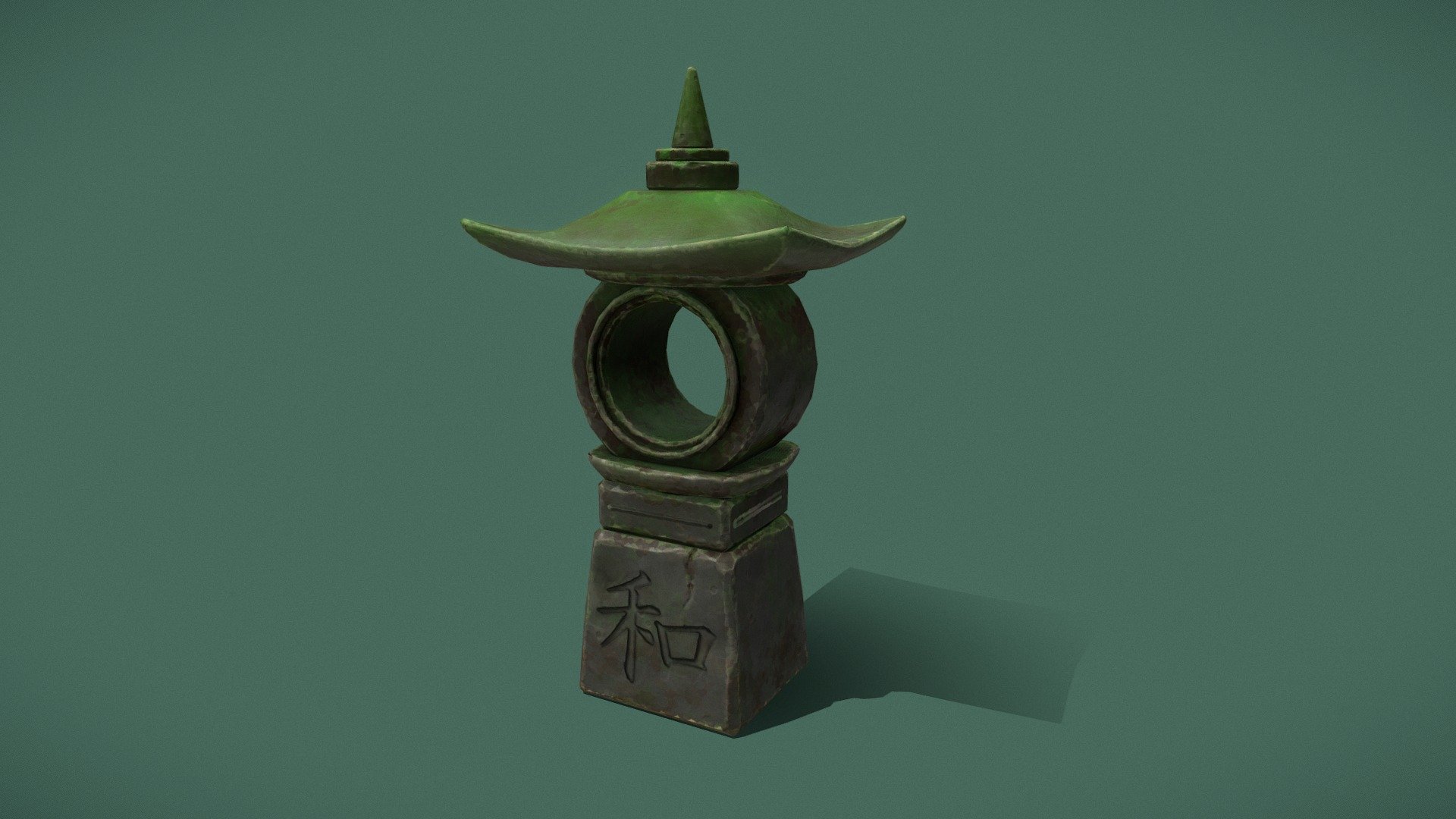 Stylised Lantern mossy low-poly Substance Ghibli - 3D model by matthew ...