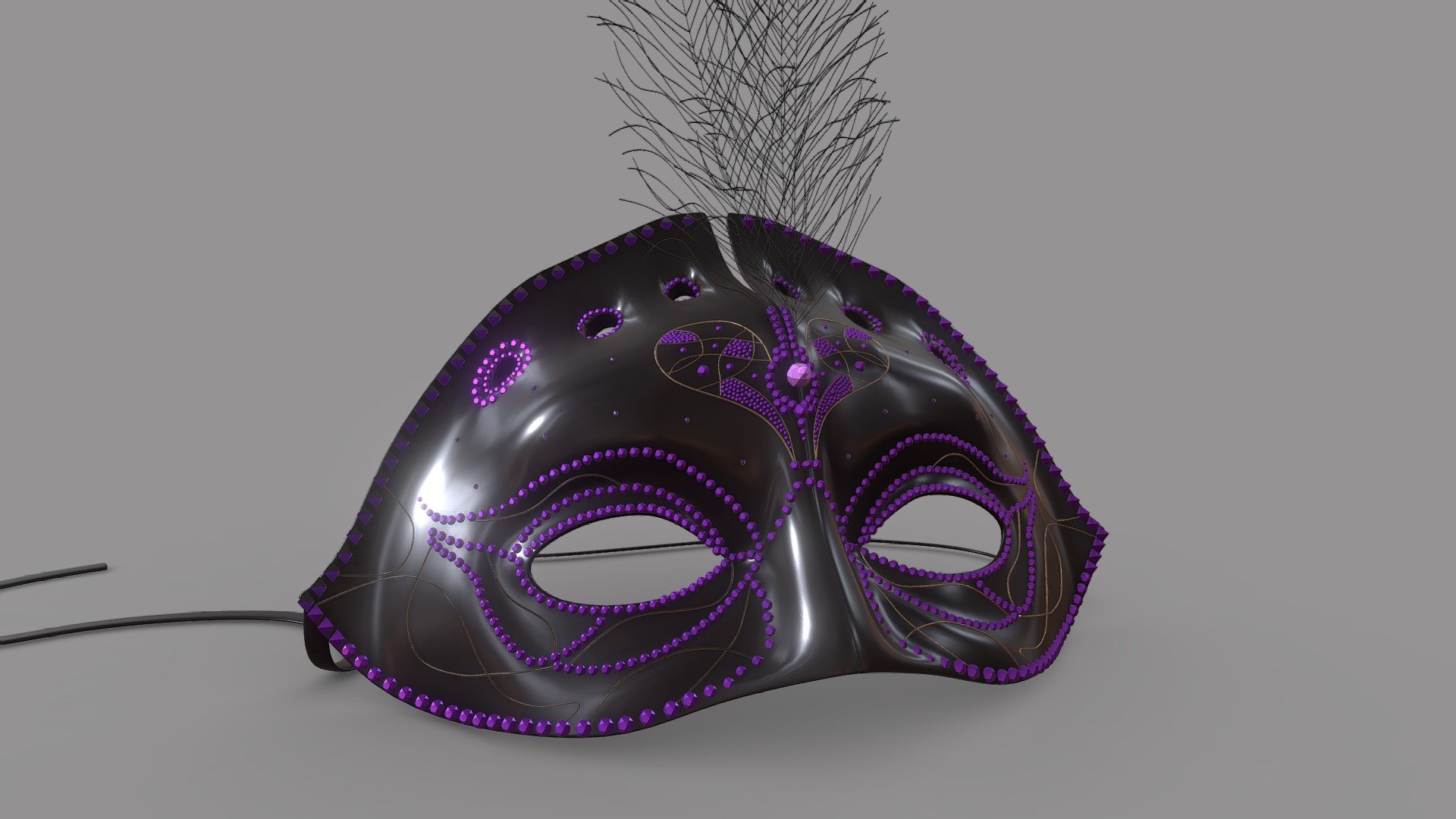 Masquerade Mask - Download Free 3D model by Mina.M (@minamahmoodi ...