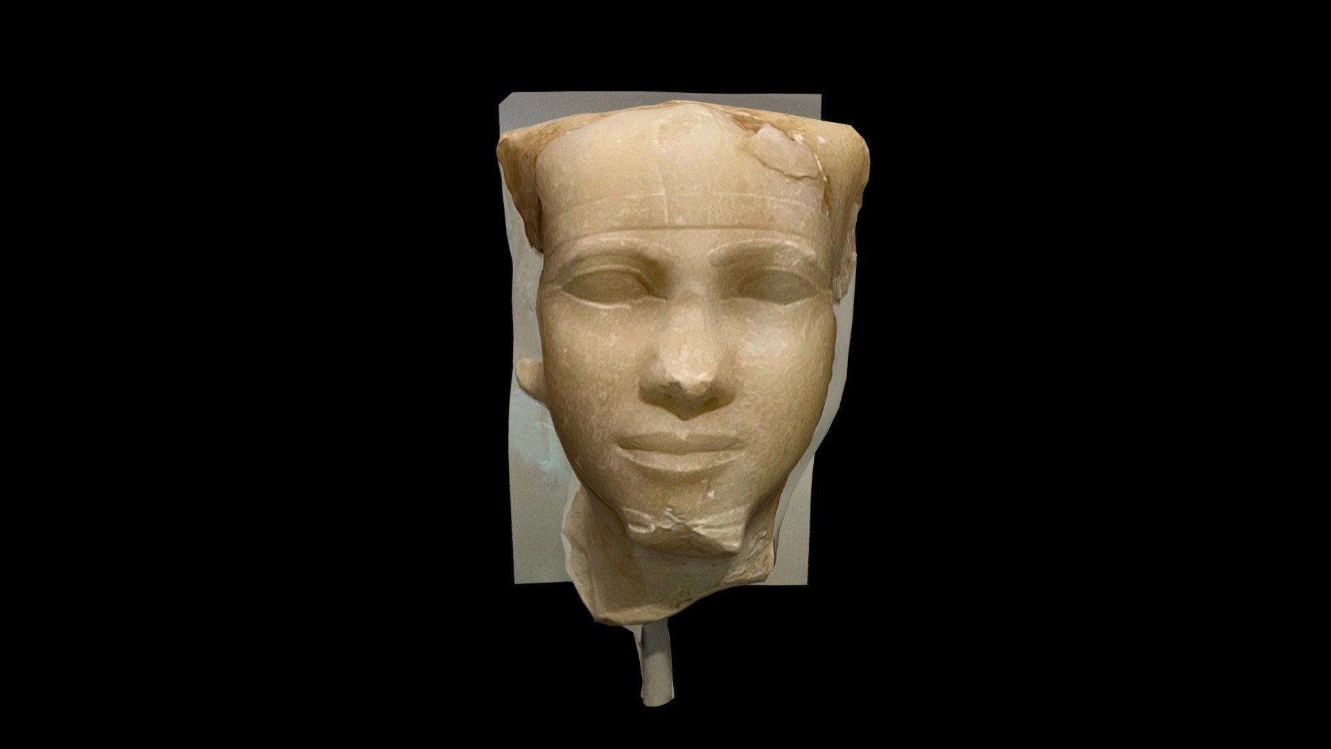 Head of King Khafre (partially obscured) - Download Free 3D model by ...