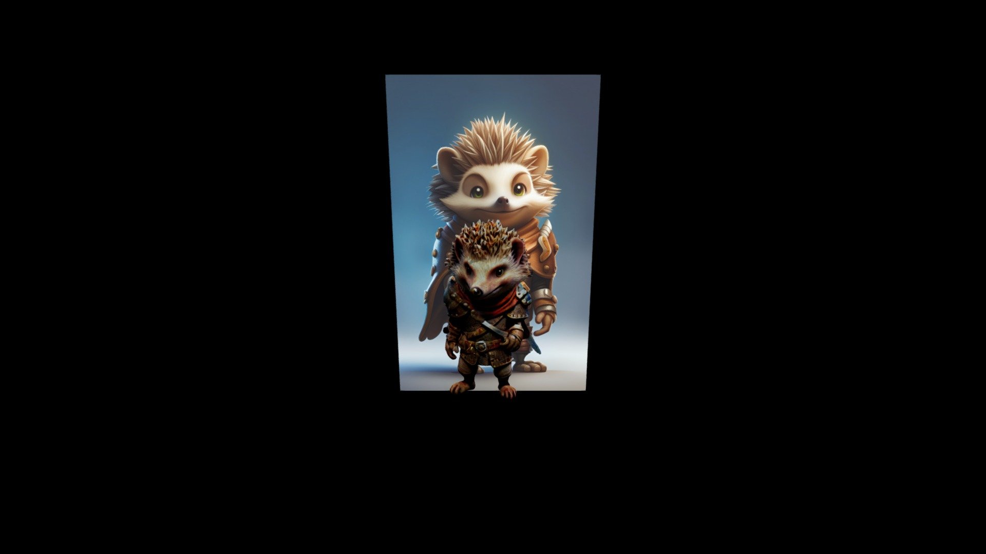 hedgehog in armor with a sword and a leather cap - Download Free 3D ...