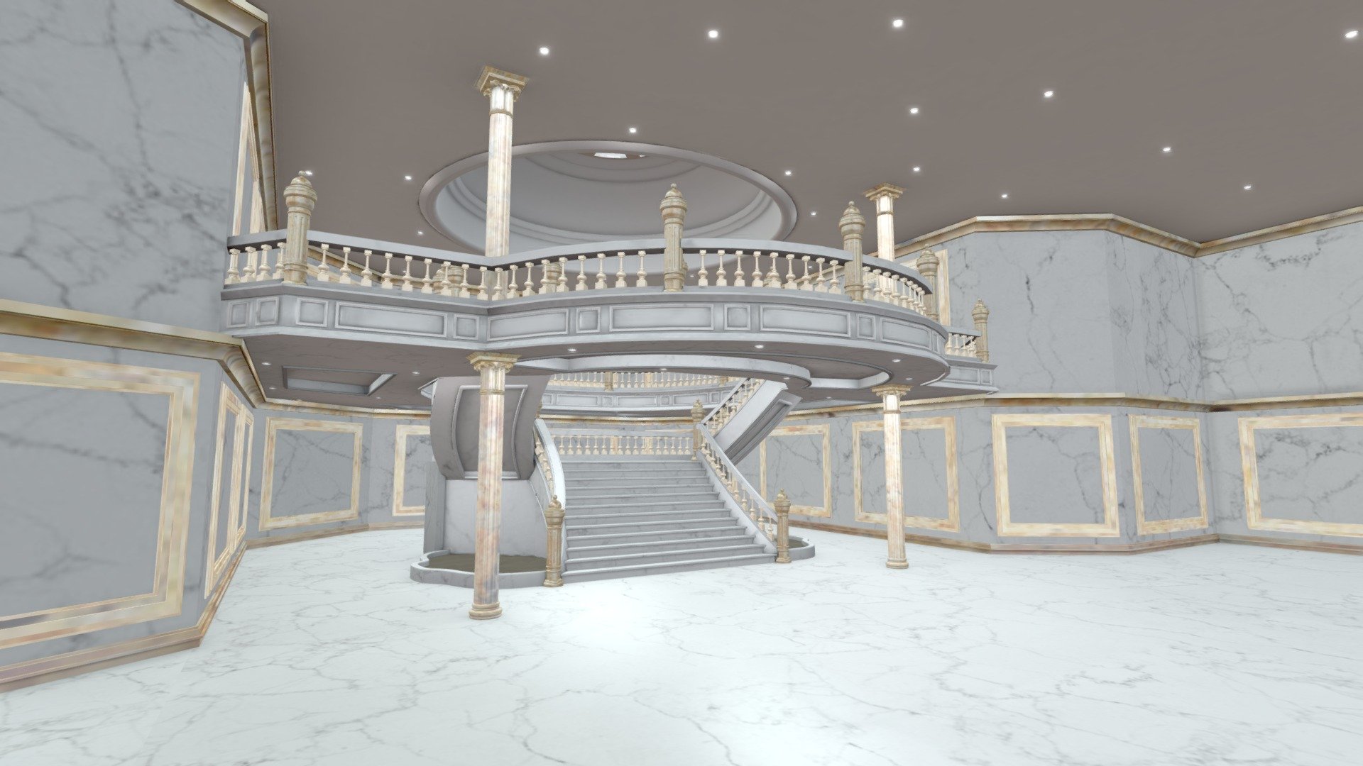 VR Interior Staircase Art Gallery July 2021 - Buy Royalty Free 3D model ...