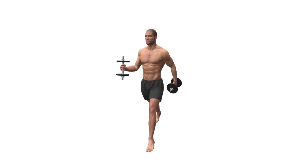 Dumbbell Split Jacks - 3D model by gymsterapp [c3bc9c4] - Sketchfab