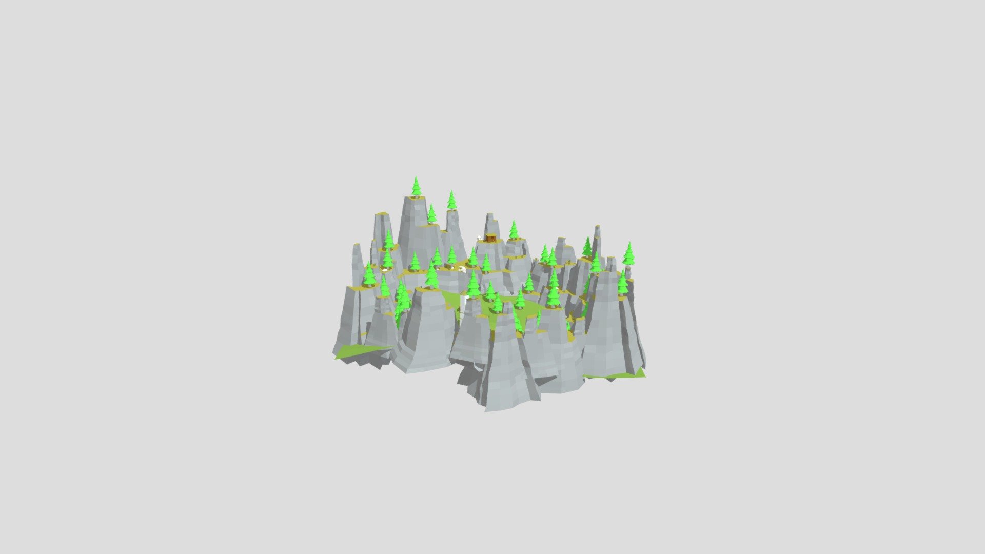 Low-poly small forest house - Download Free 3D model by Batons [c3bf6b3 ...