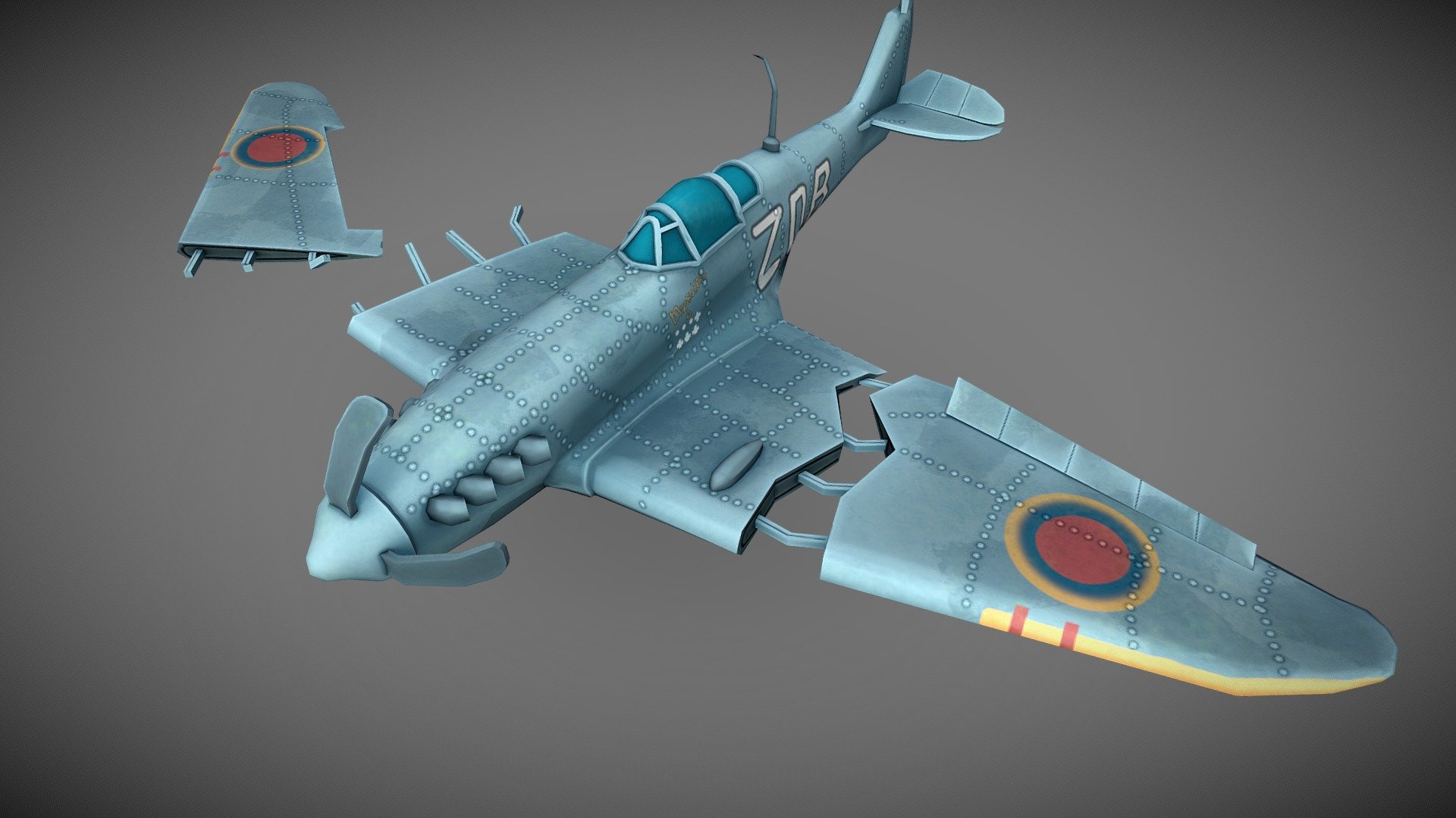 Airplane warplane - 3D model by LowPoly89 (@omega3) [c3c06c0] - Sketchfab