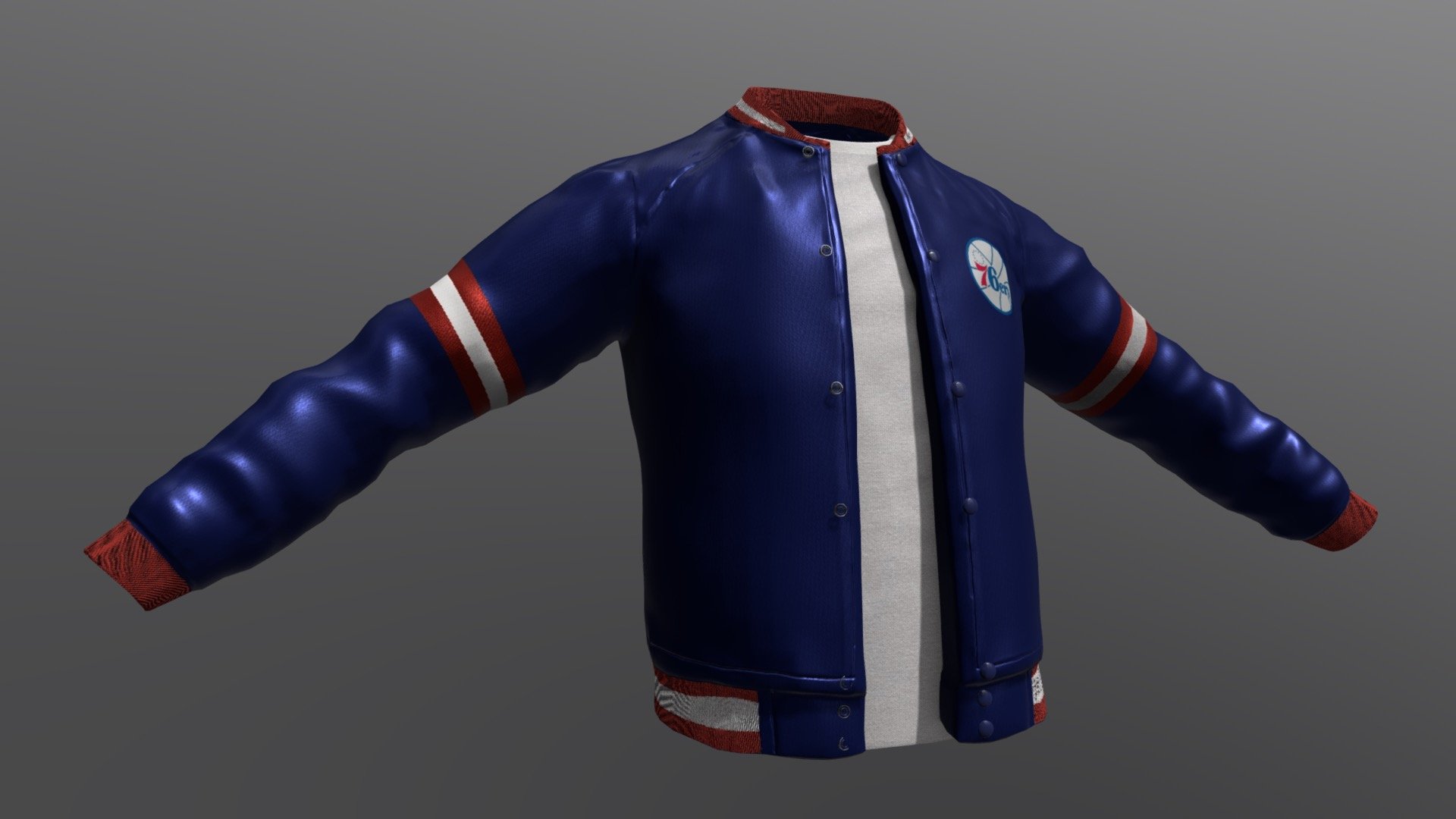 Modern 76ers Jacket (Male) - 3D model by Shariff Butler Jr ...