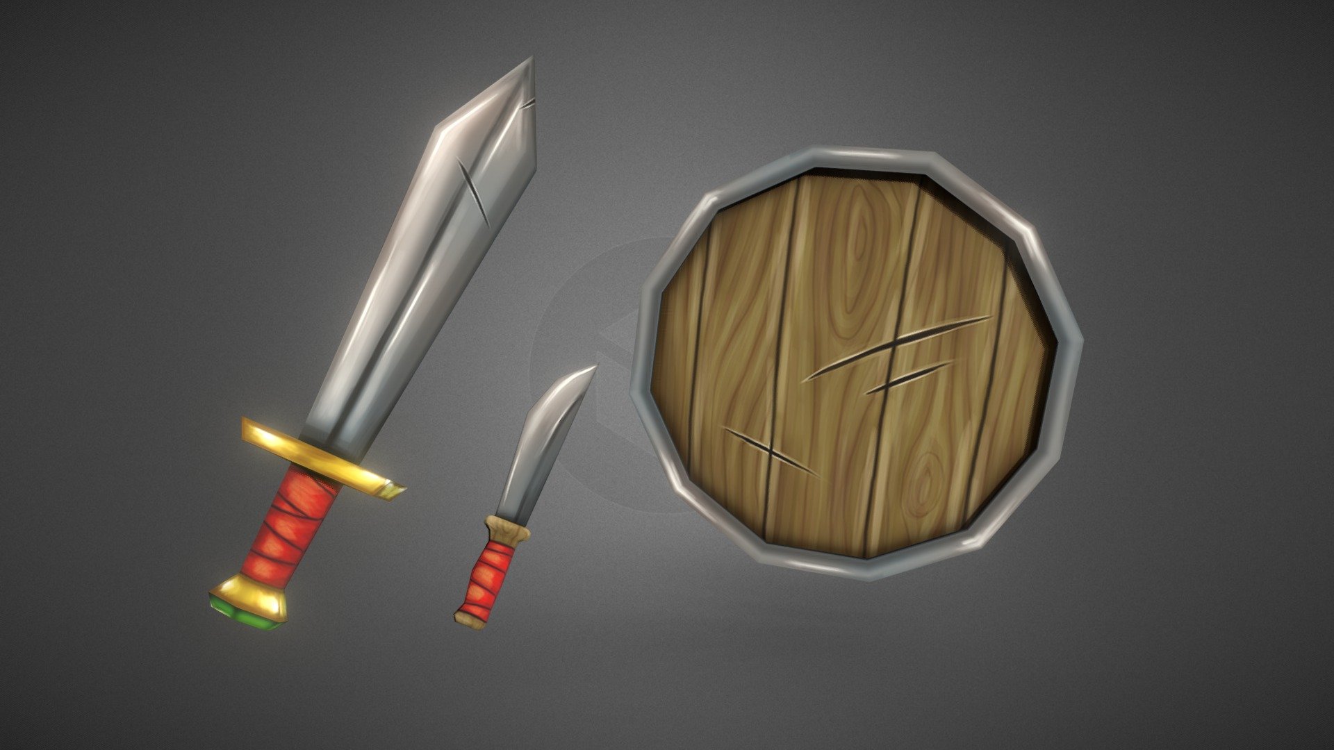 Basic Weapon Set - 3D model by JudieTroy [c3d1d79] - Sketchfab