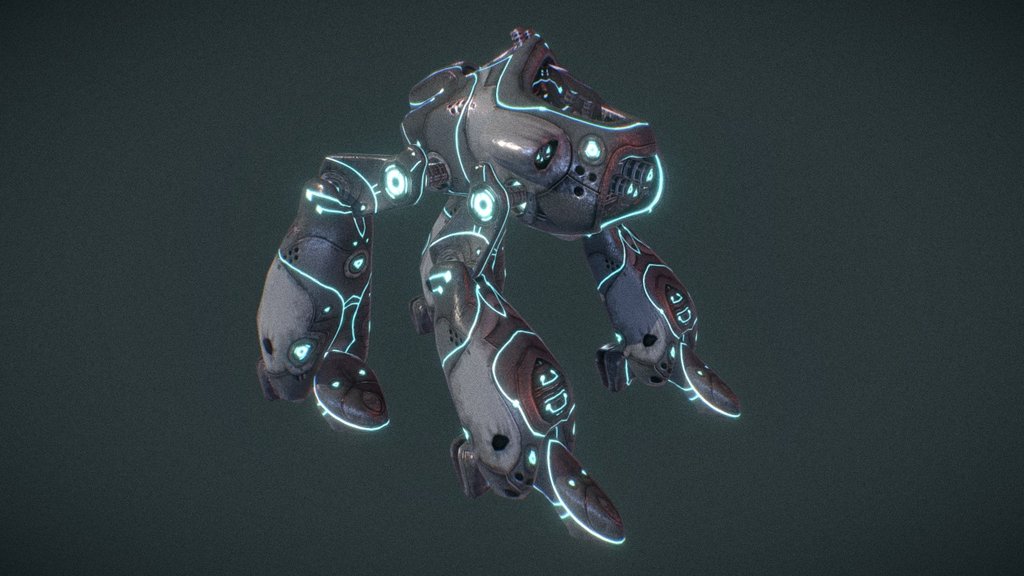 MECHA "GUARDIAN 10K" - 3D model by oskaralvarado [c3d3fc6] - Sketchfab