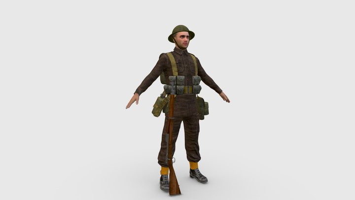 British-army-soldier-ww2 3D models - Sketchfab