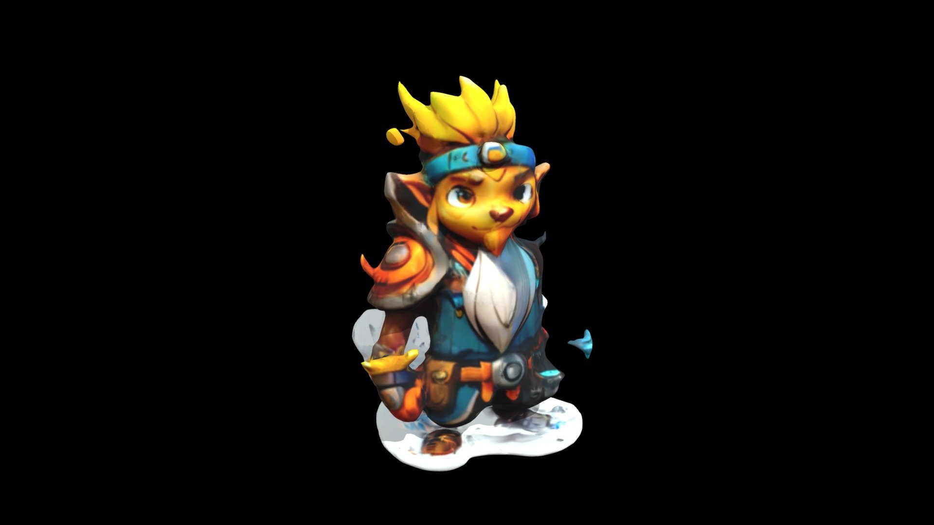 a drawing of a cartoon character with the let - Download Free 3D model ...