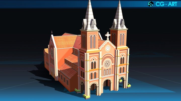 Low-poly-cathedral 3D models - Sketchfab
