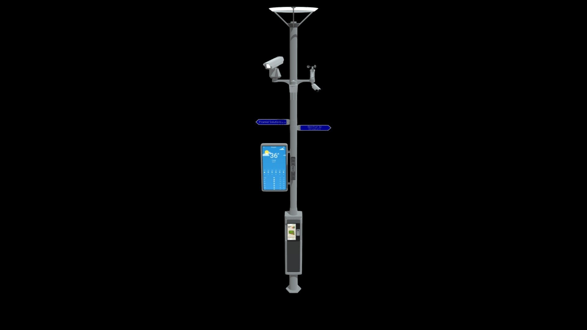 3D-Smart Pole-Office-4M - Download Free 3D model by NP77 [c3e27da] - Sketchfab
