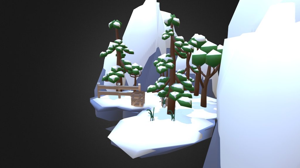 Low Poly Snow Land - 3D model by paulohecosta [c3e5550] - Sketchfab