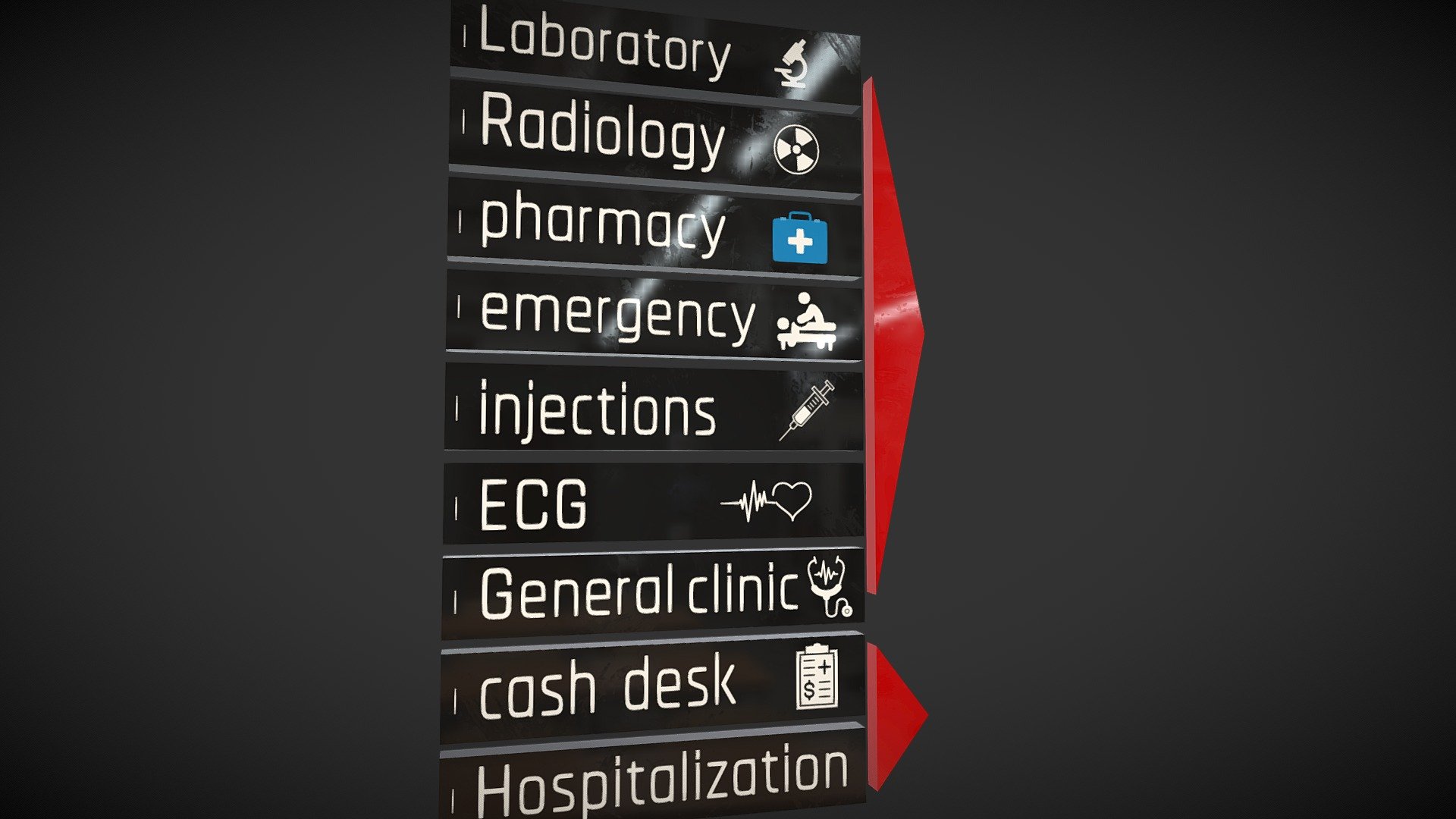 Panel Route guide Hospital - Download Free 3D model by Mehdi Shahsavan ...