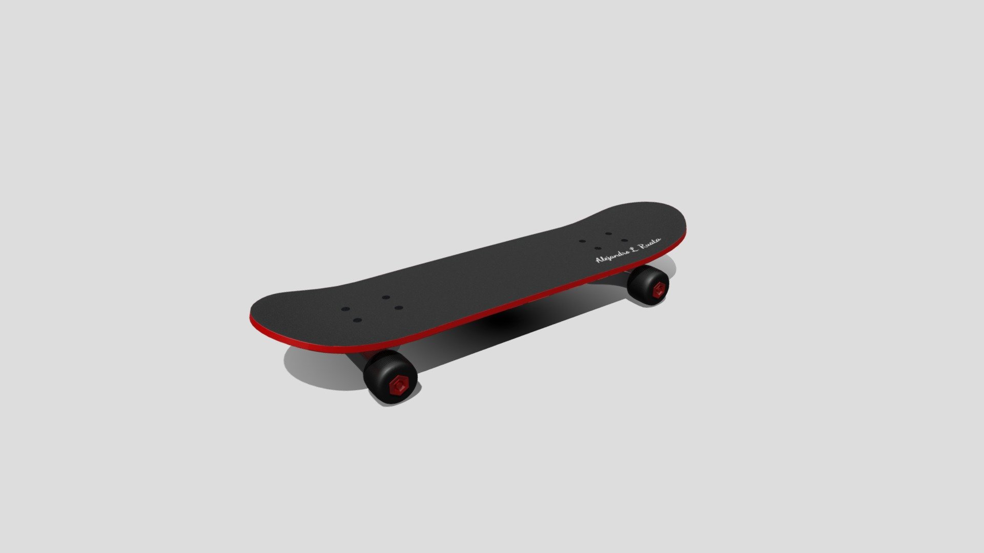 Simple Skateboard - 3D model by Alejandro Luis Ruata (@Alejandro.Ruata ...