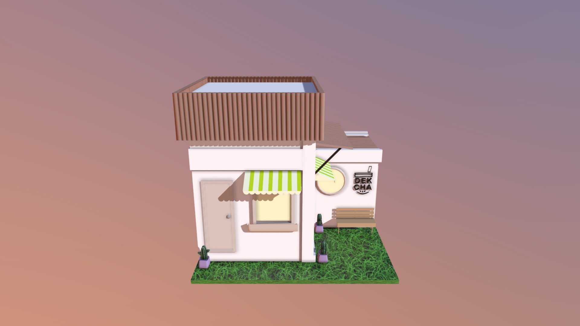 DekCha Cafe 3D Model - 3D model by freshid2 [c3e78b7] - Sketchfab