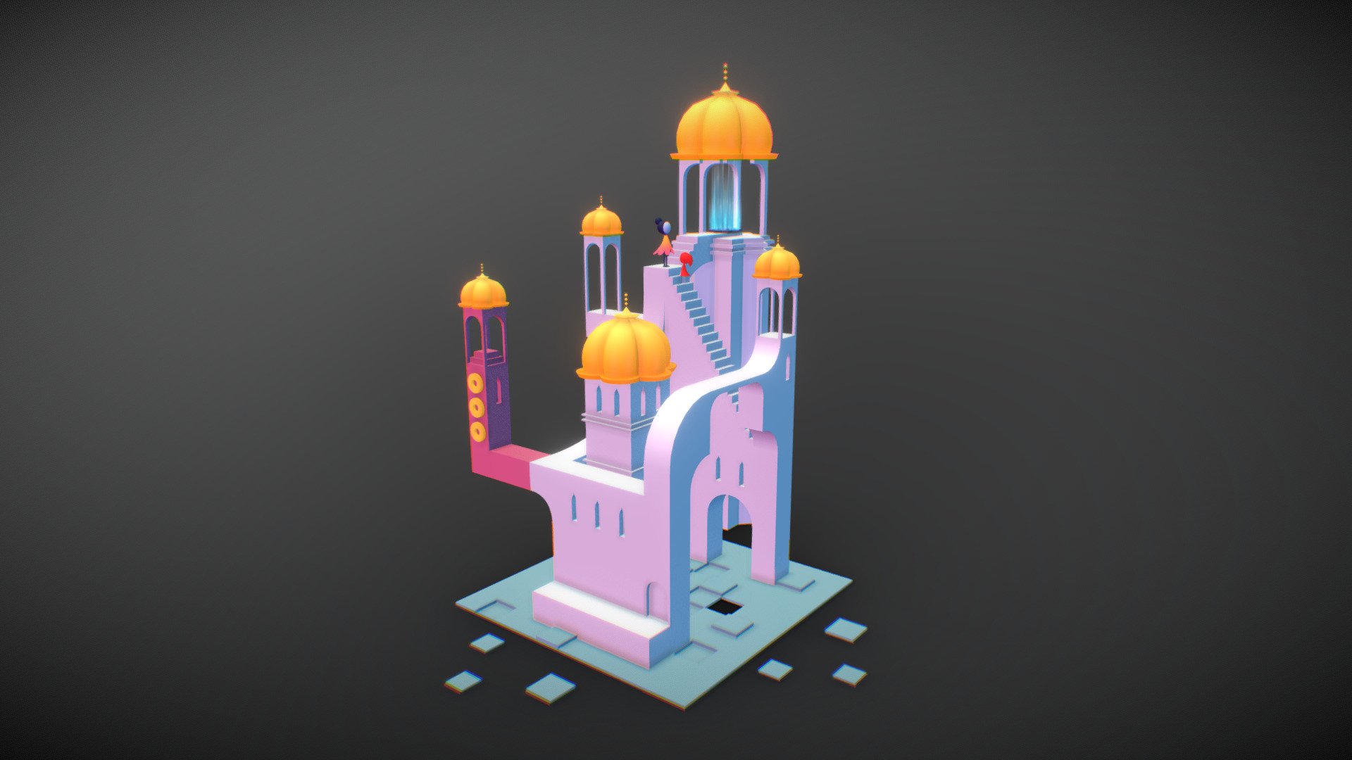 Monument Valley - 3D model by zhouyu8480 [c3e7ac1] - Sketchfab