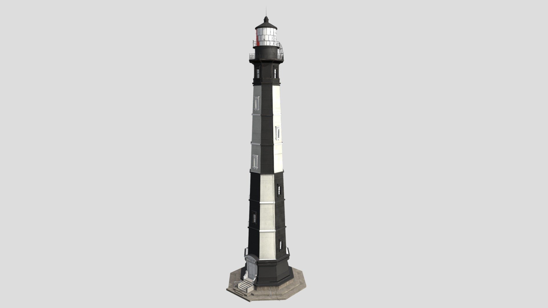 Cape Henry Lighthouse - 3D model by guifly [c3e994a] - Sketchfab