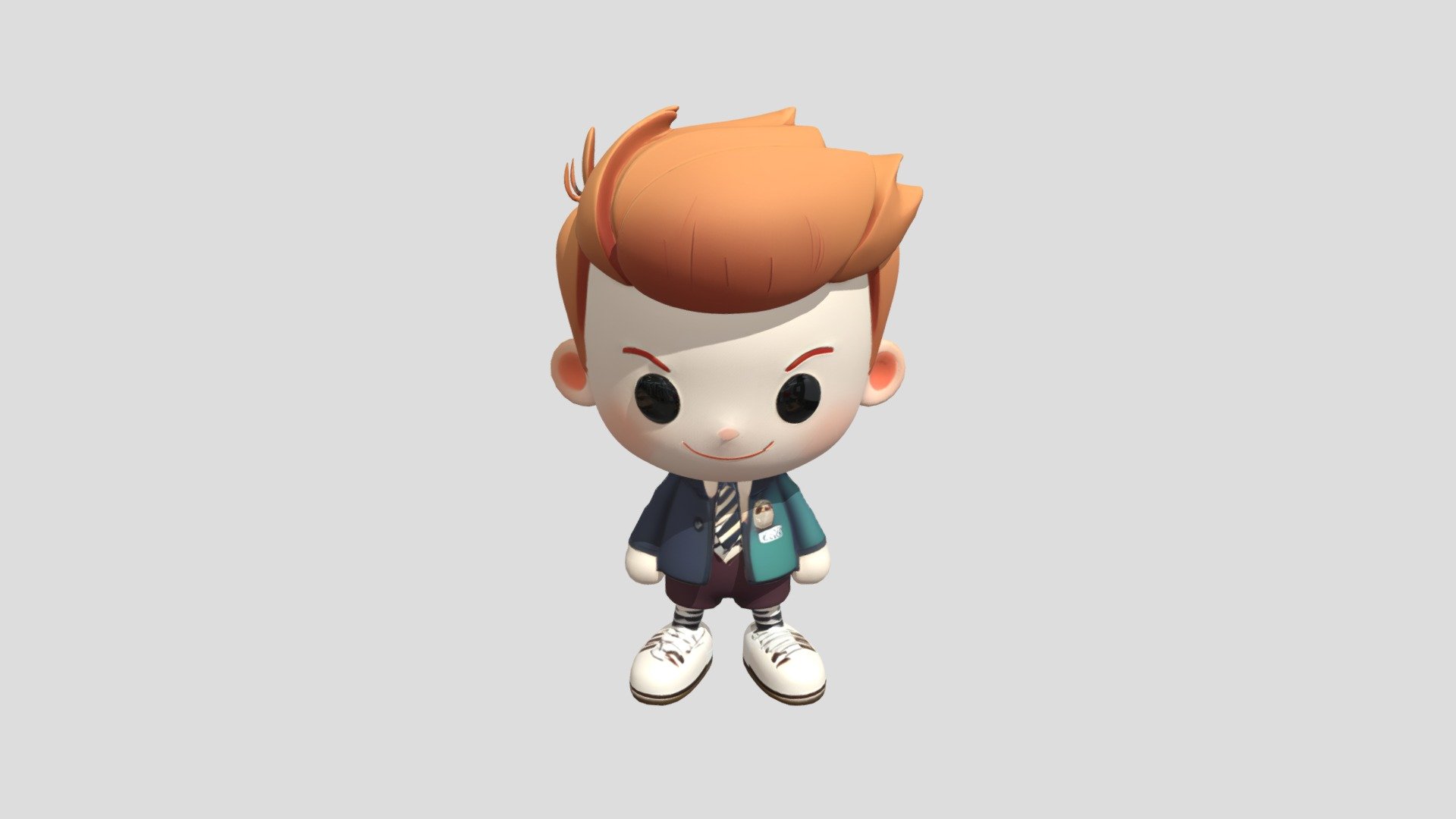 chibi-style cartoon boy - 3D model by hutchgames [c3f1042] - Sketchfab