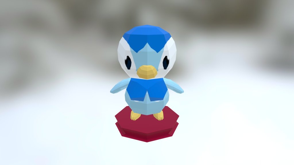 Piplup Pokemon - 3D model by paula.soler [c3f1165] - Sketchfab