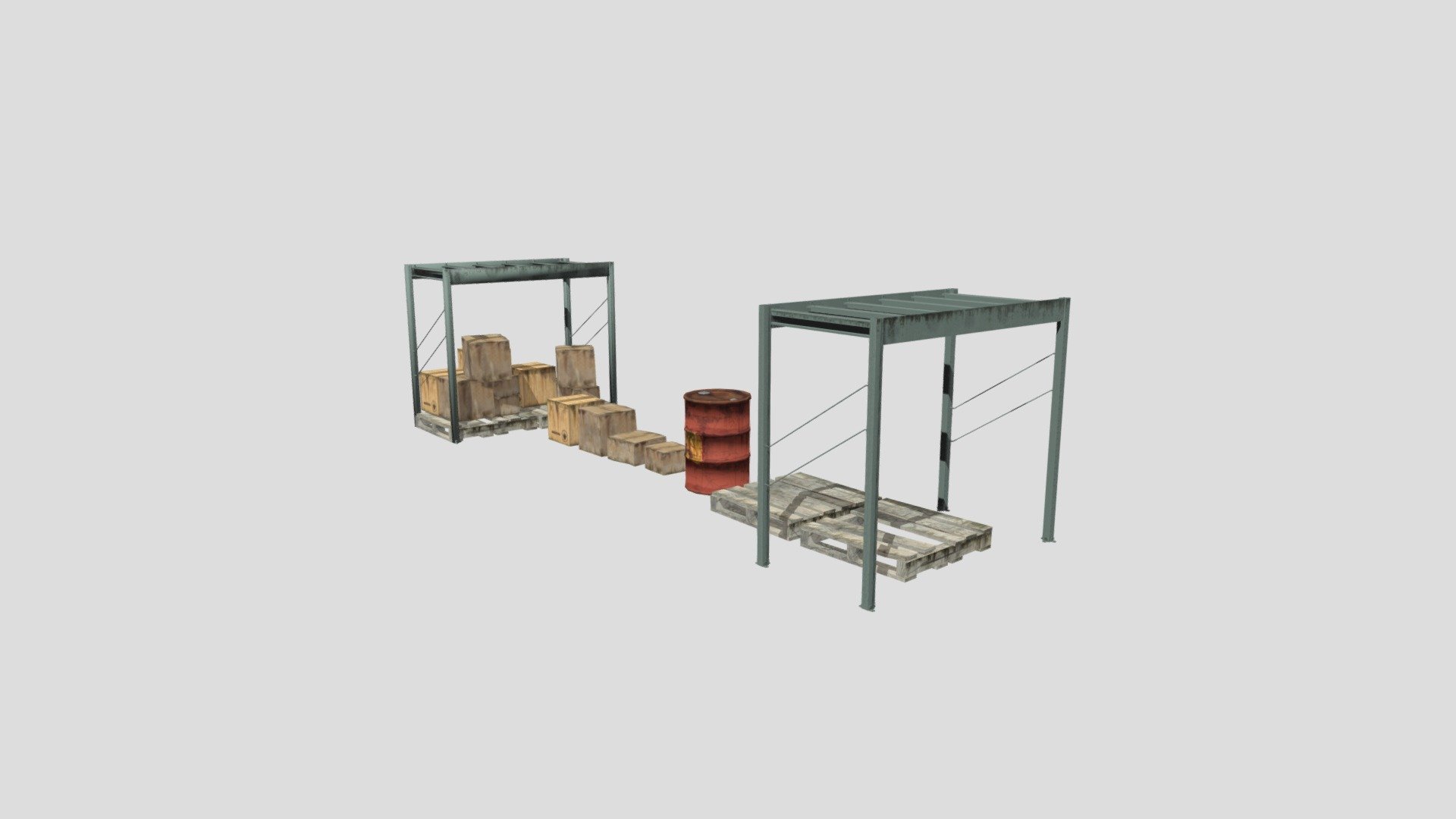 Warehouse_low poly game assets - Download Free 3D model by Nduduzo ...