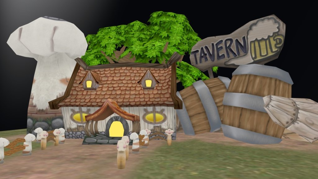 Cat Tavern - 3D model by arashi (@lagolasgimli) [c3f3795] - Sketchfab