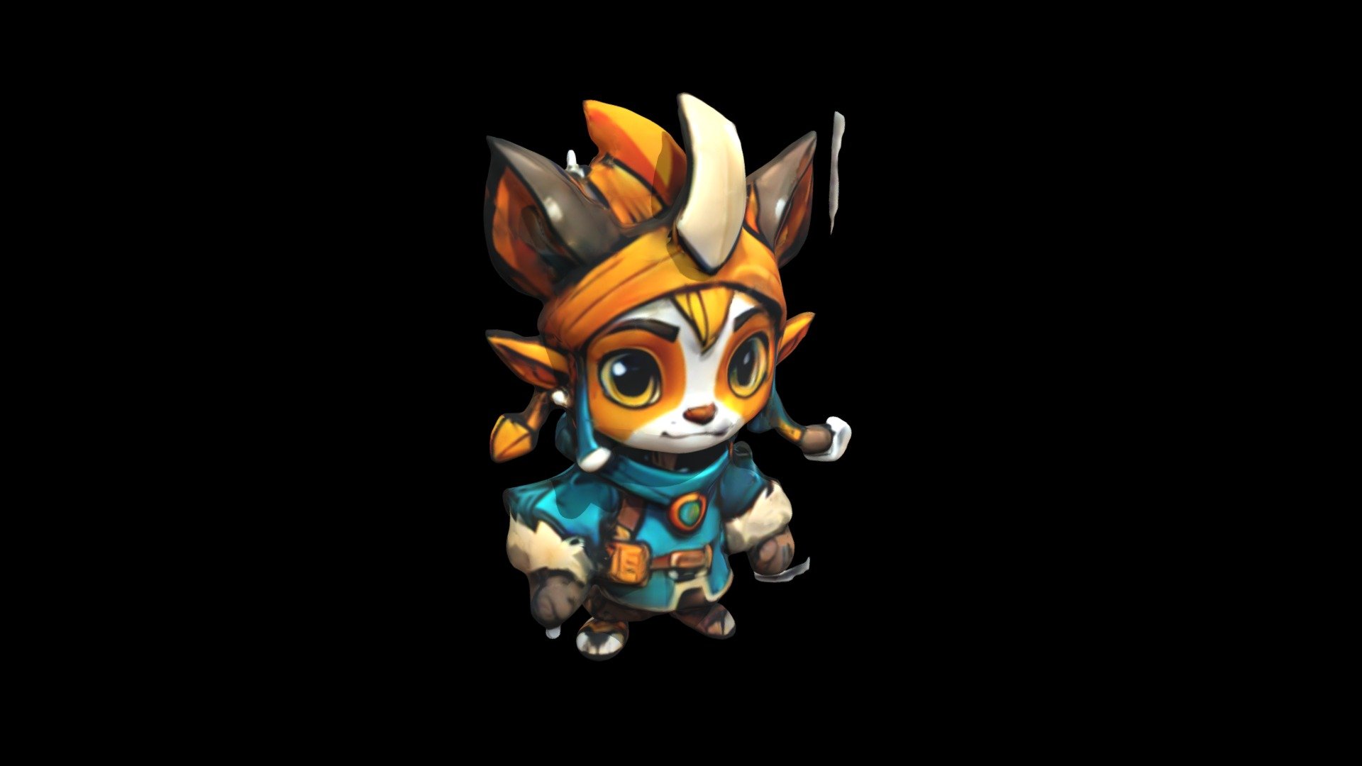 a sticker of a cartoon character with the let - Download Free 3D model ...