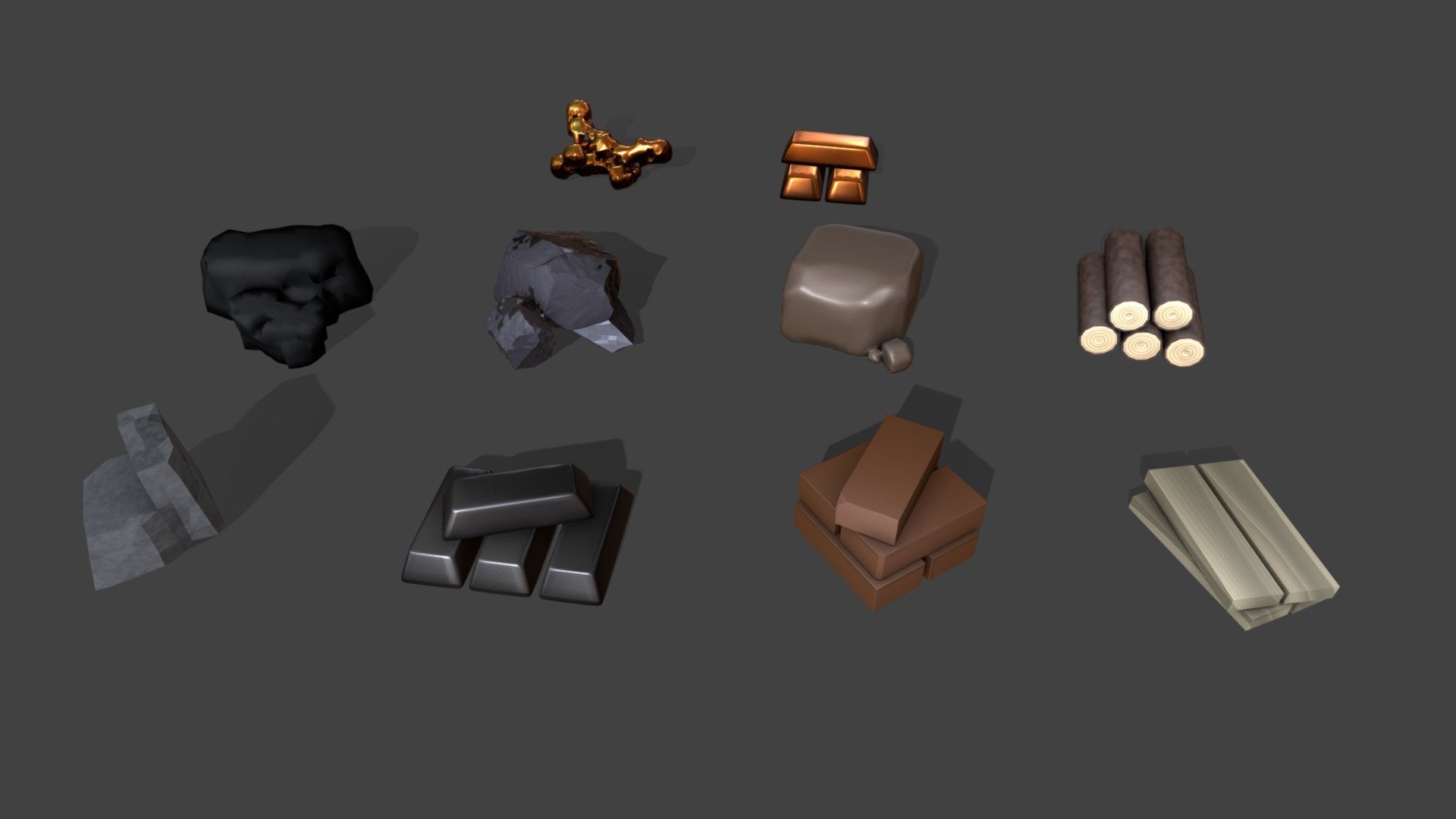 Game resources / Raw materials - Buy Royalty Free 3D model by tamminen ...