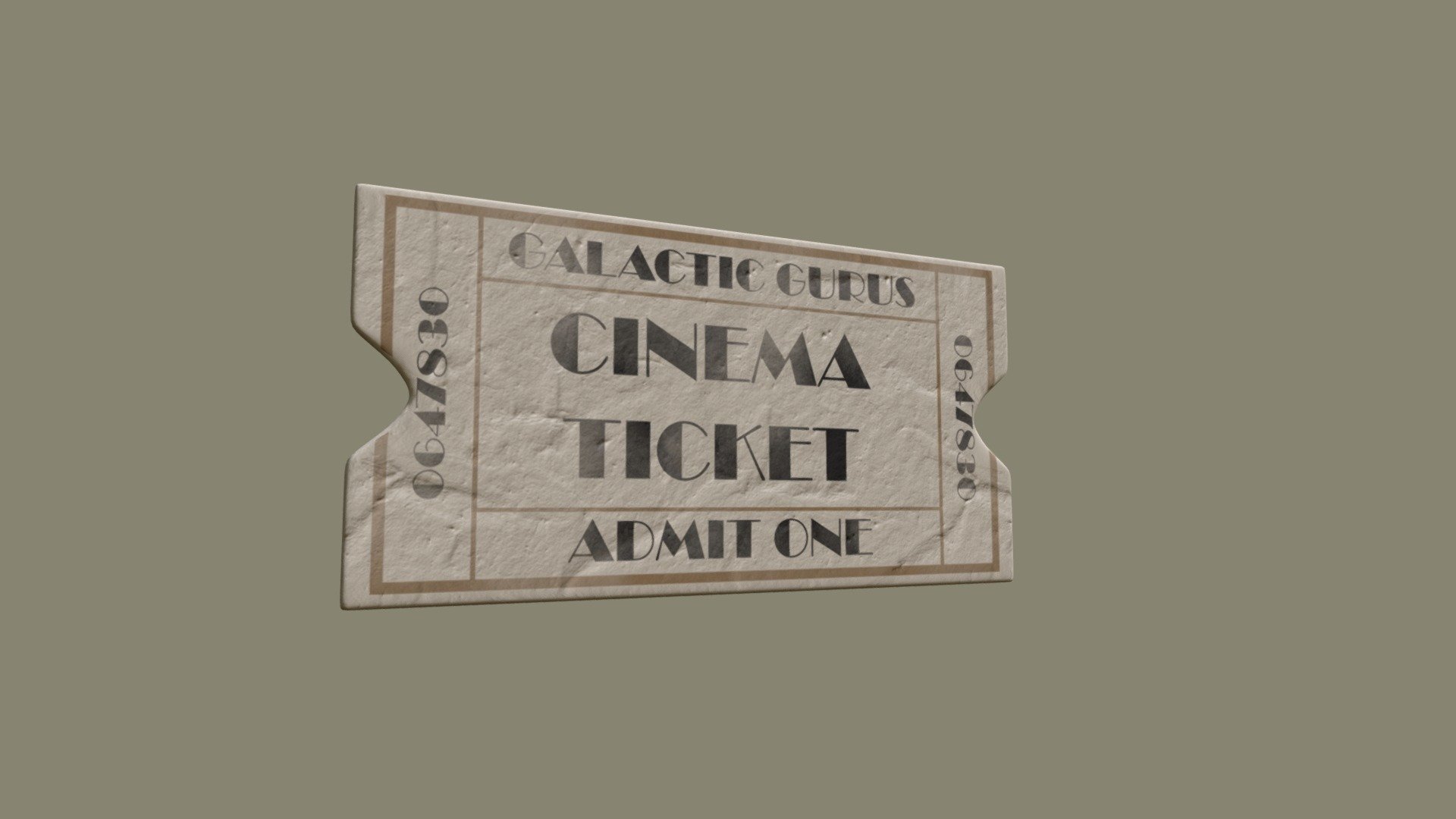 Cinema ticket - 3D model by omccartan [c3fac27] - Sketchfab