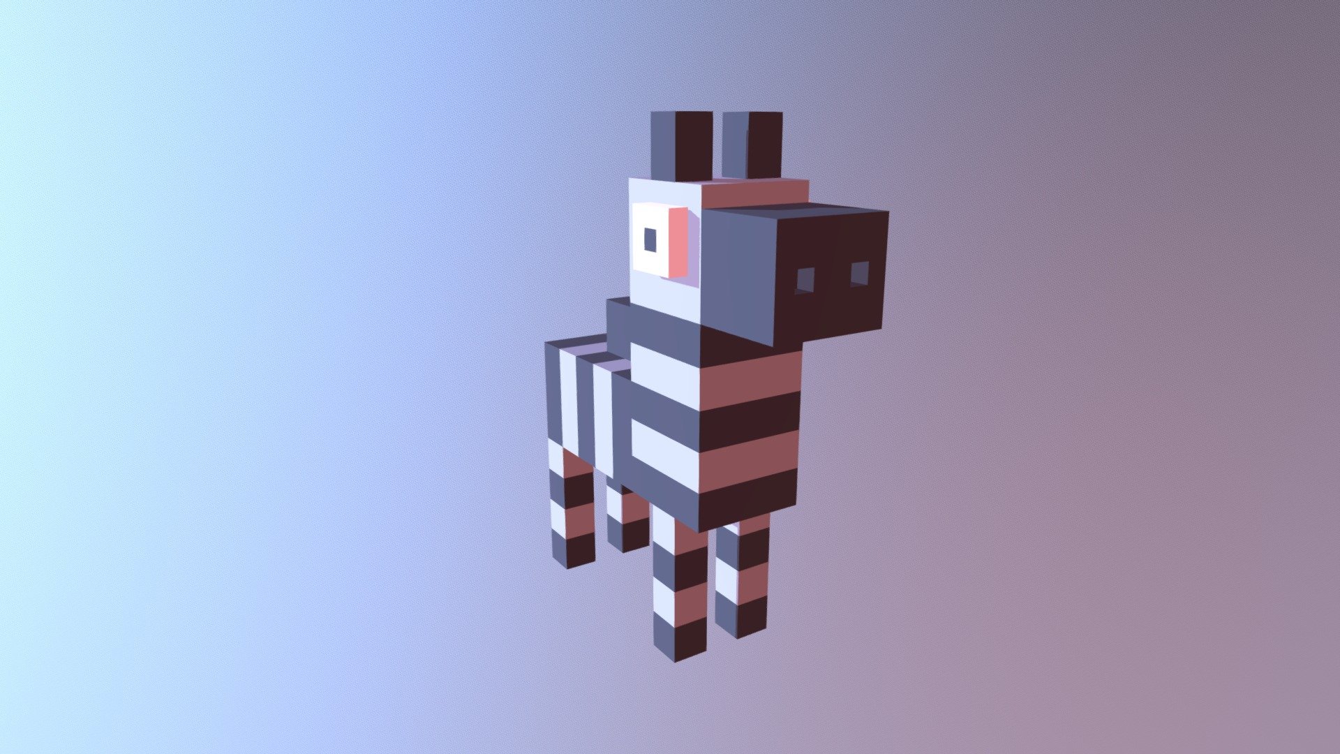Voxel Zebra - 3D model by Guillermo Willy Moral (@willymoral) [c3fbd2b ...