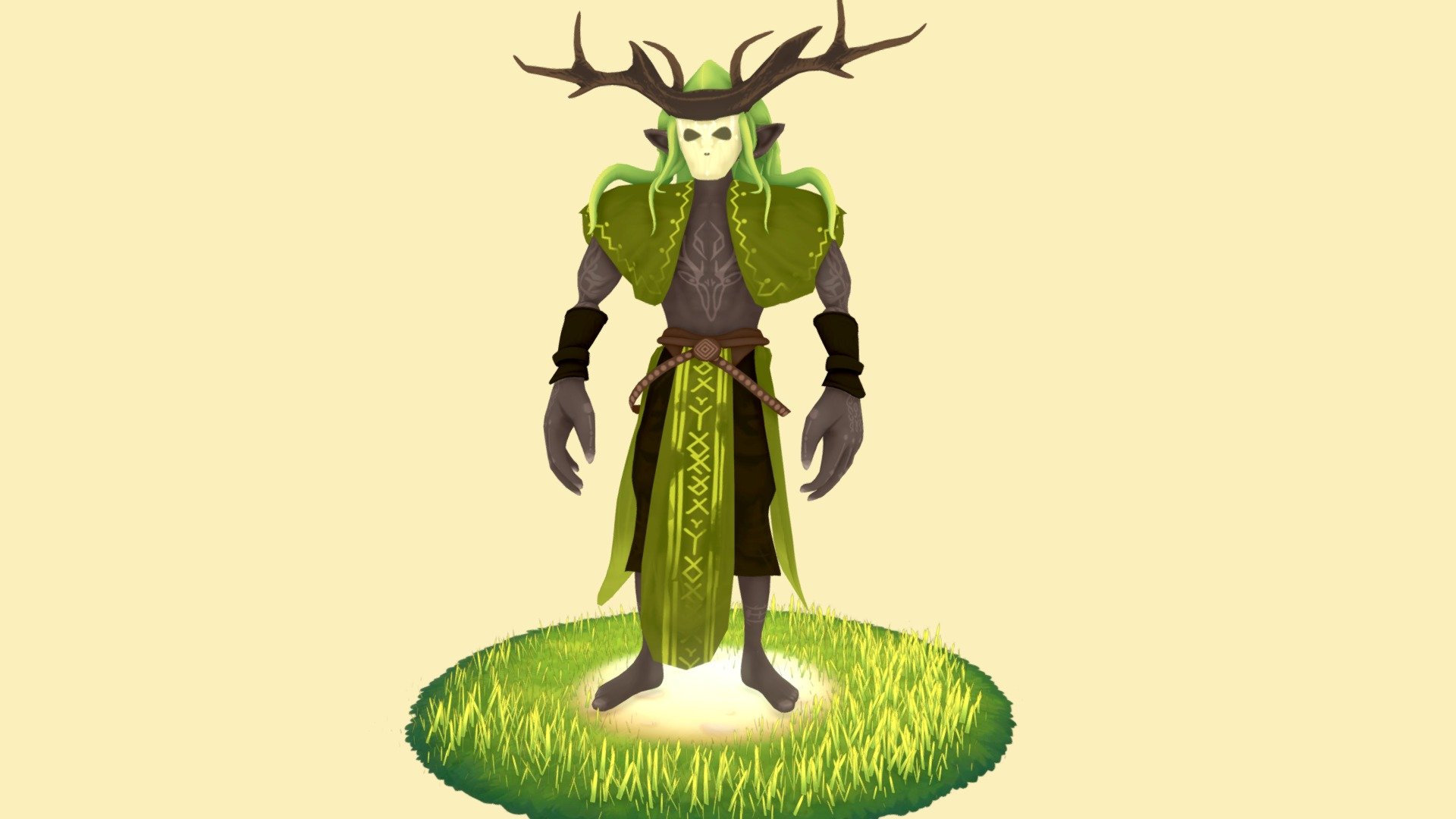 Low poly Character animated - Elf guardian - Download Free 3D model by ...